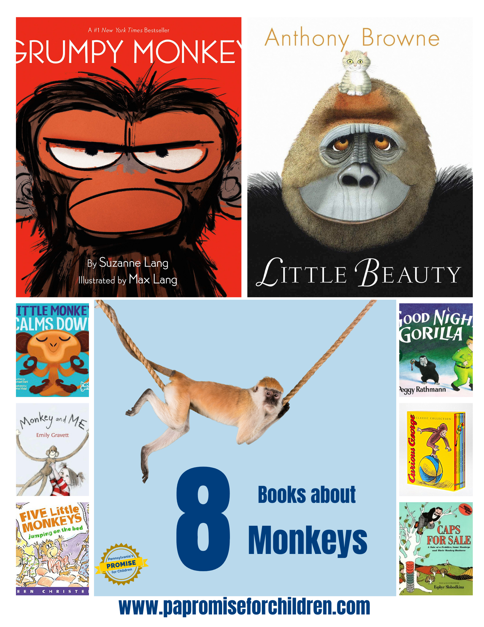 8 Books About Monkeys – PA Promise for Children